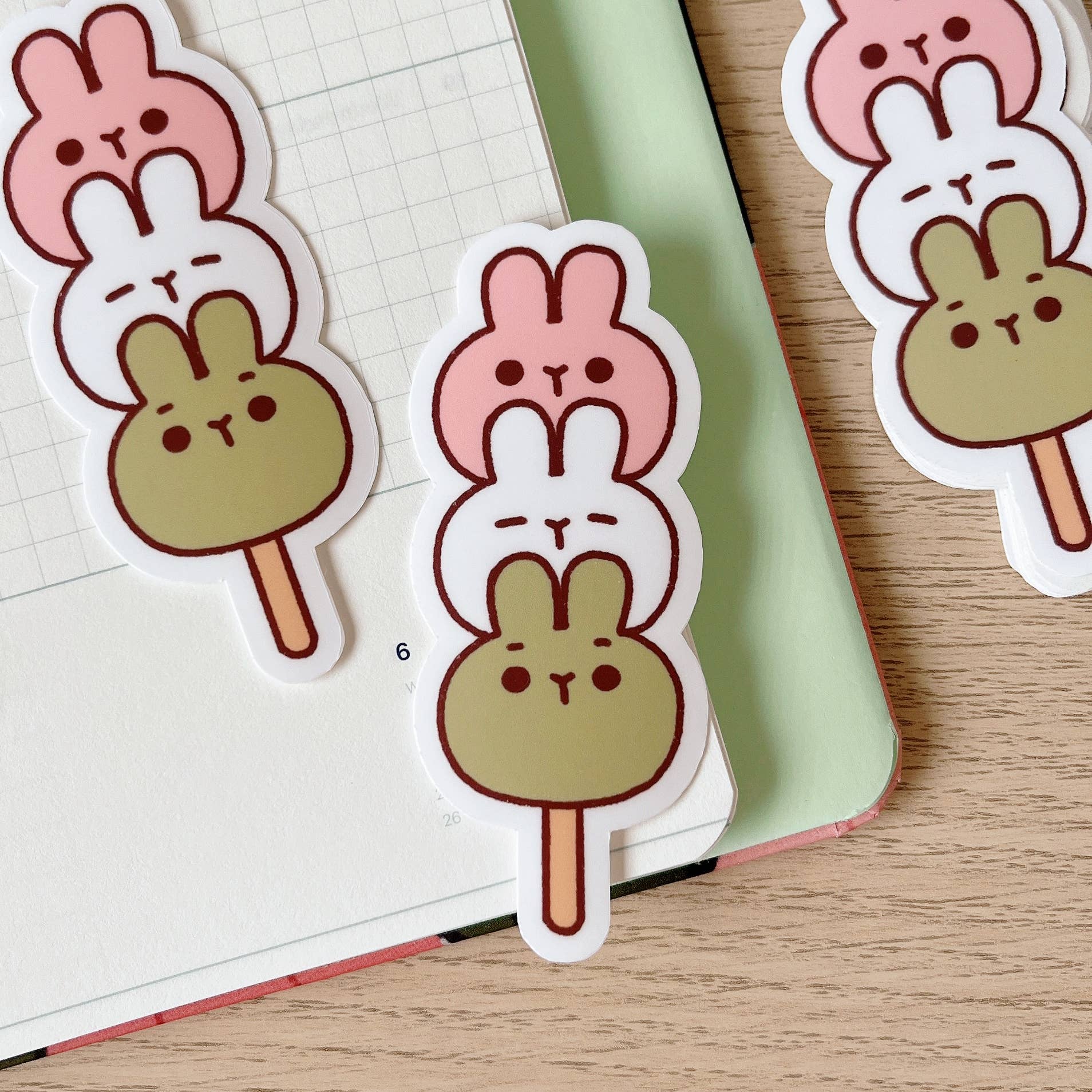 Cherry Rabbit Vinyl Die Cut Sticker - Rabbit Dango – Happy Mail Studios